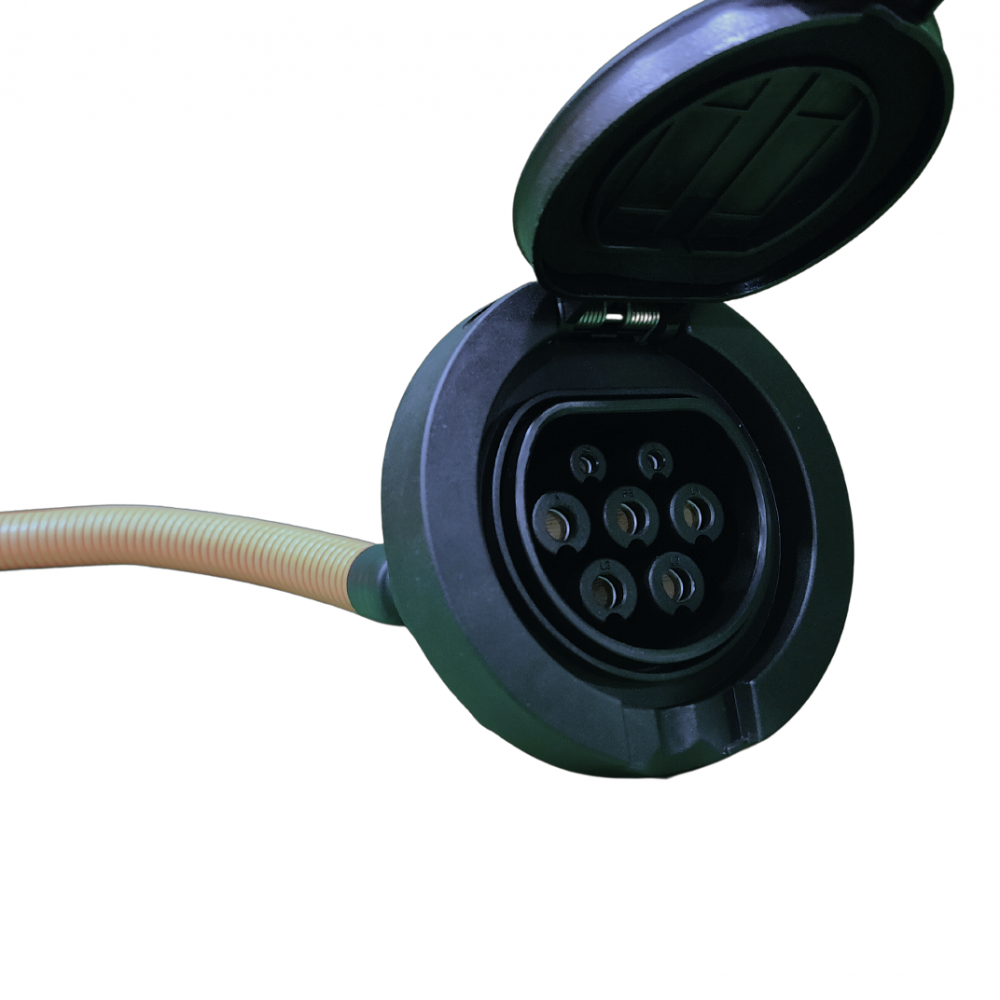 single/Three Phase 32A Type 2 IEC 62196-2 Female Inlet Socket for EVSE ...