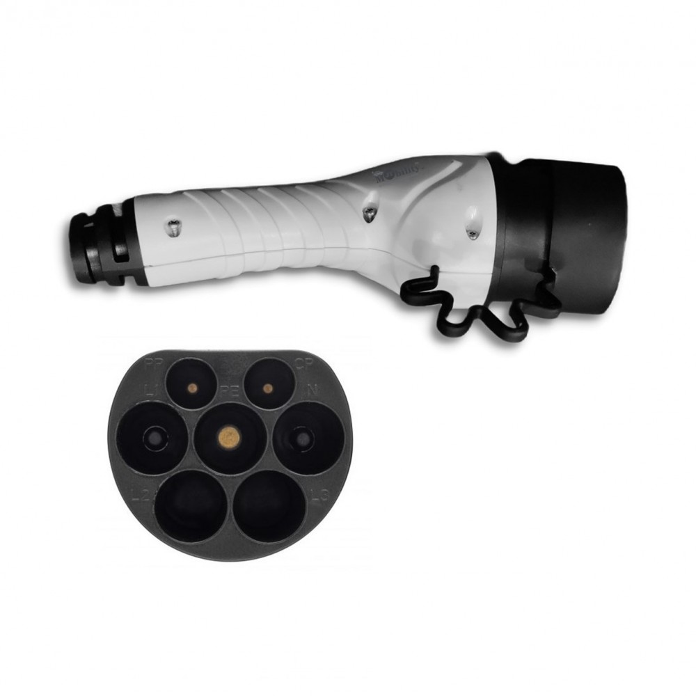 Type 2 IEC 62196-2 Male 32A Single Phase EV Plug or Connector Gun