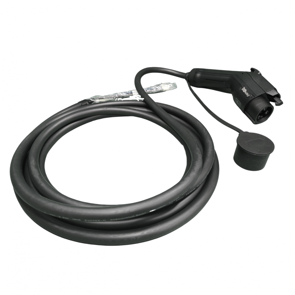 Mode 3 Type-1 EV Charging Cable Tethered Type 1 SAE J1772 Female Single ...
